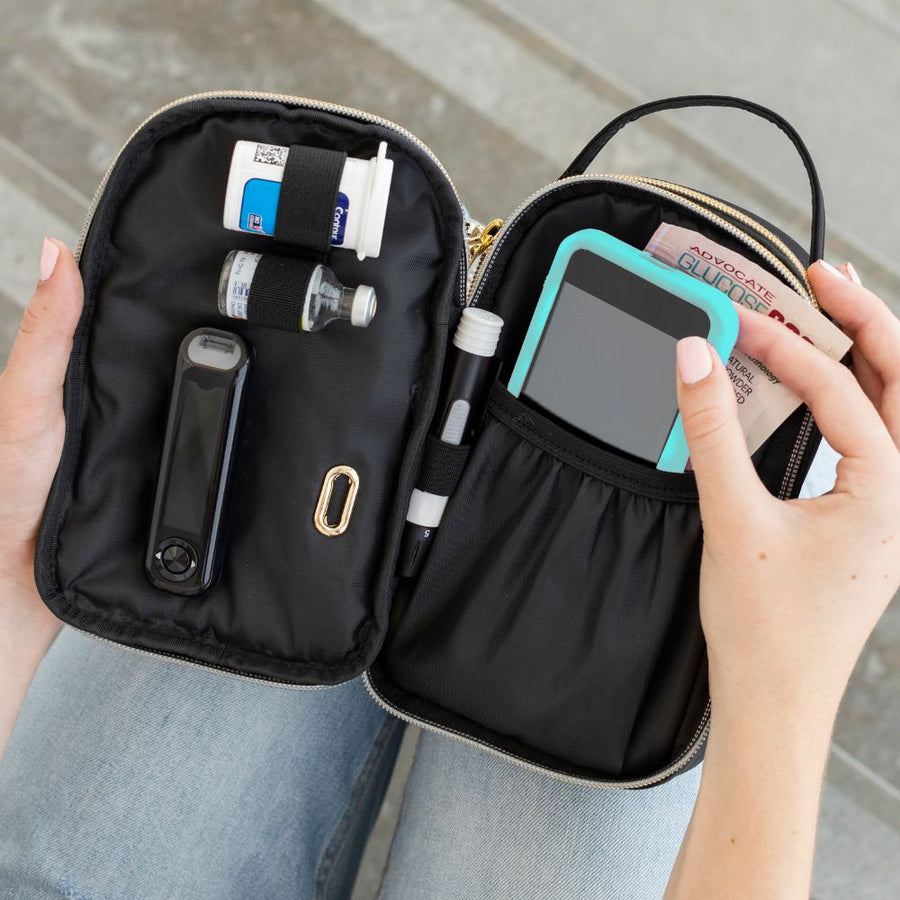 Triple Zip Insulated Diabetes Purse - Buy Online from Sugar Medical